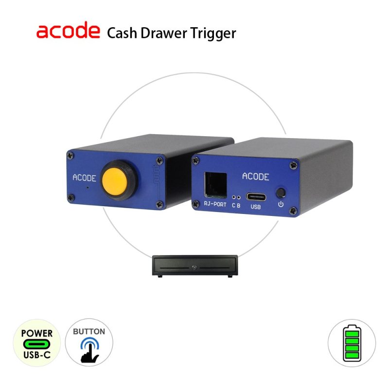 Battery Operated Push Button Cash Drawer Trigger | AT10M3-PB