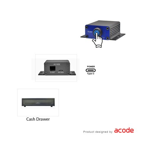 Open Drawer Without Printer - Push Button Cash Drawer Trigger