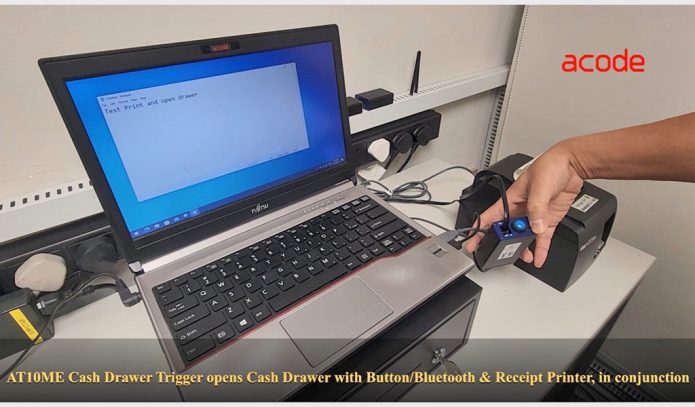 AT10ME Cash Drawer Trigger | Push Button & Printer Integration